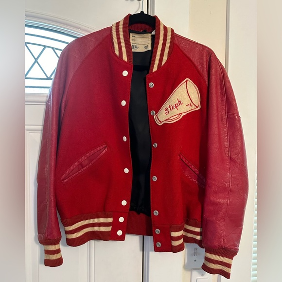 Jackets & Coats | Vintage Red Leather Felt Letterman Jacket | Poshmark